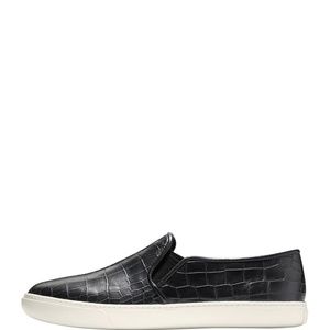 Cole Haan | Shoes | Cole Haan Black Bowie Croc Embossed Sneaker 6 ...